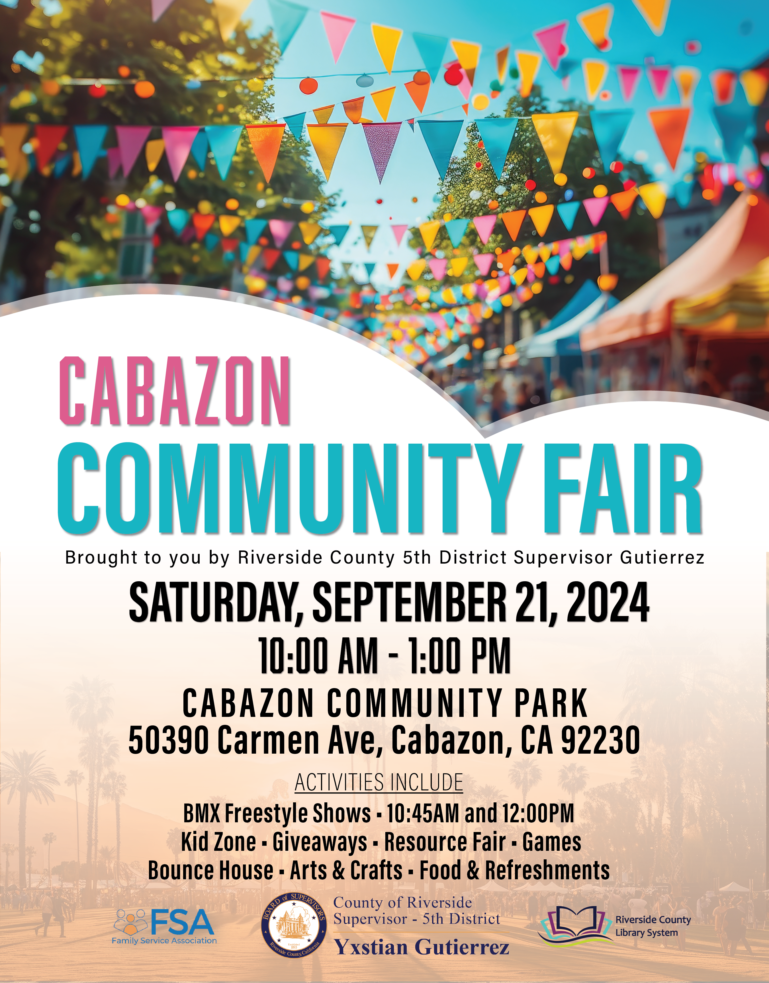 Cabazon Community Fair | Supervisor Yxstian Gutierrez, District 5